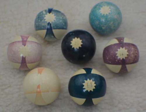 Antique Brunswick Zanzibar Ivory Pool Ball Set