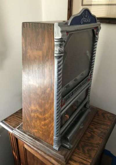Antique 3 Jacks Penny Finger Flip Machine c1910