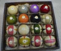 Antique Brunswick Zanzibar Ivory Pool Ball Set